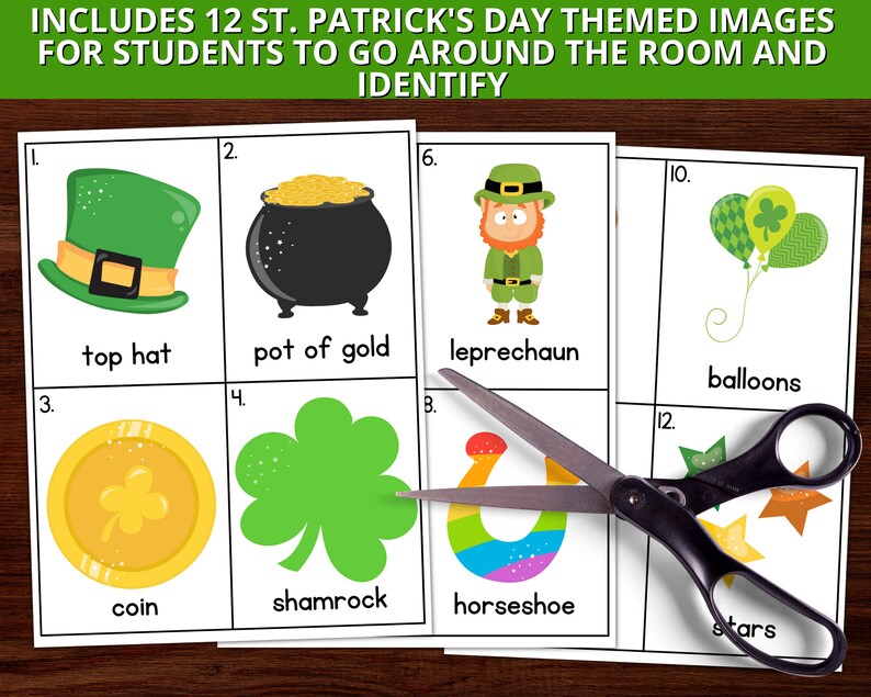 St. Patrick's Day Themed Write the Room Activity, St. Patrick's Day ...