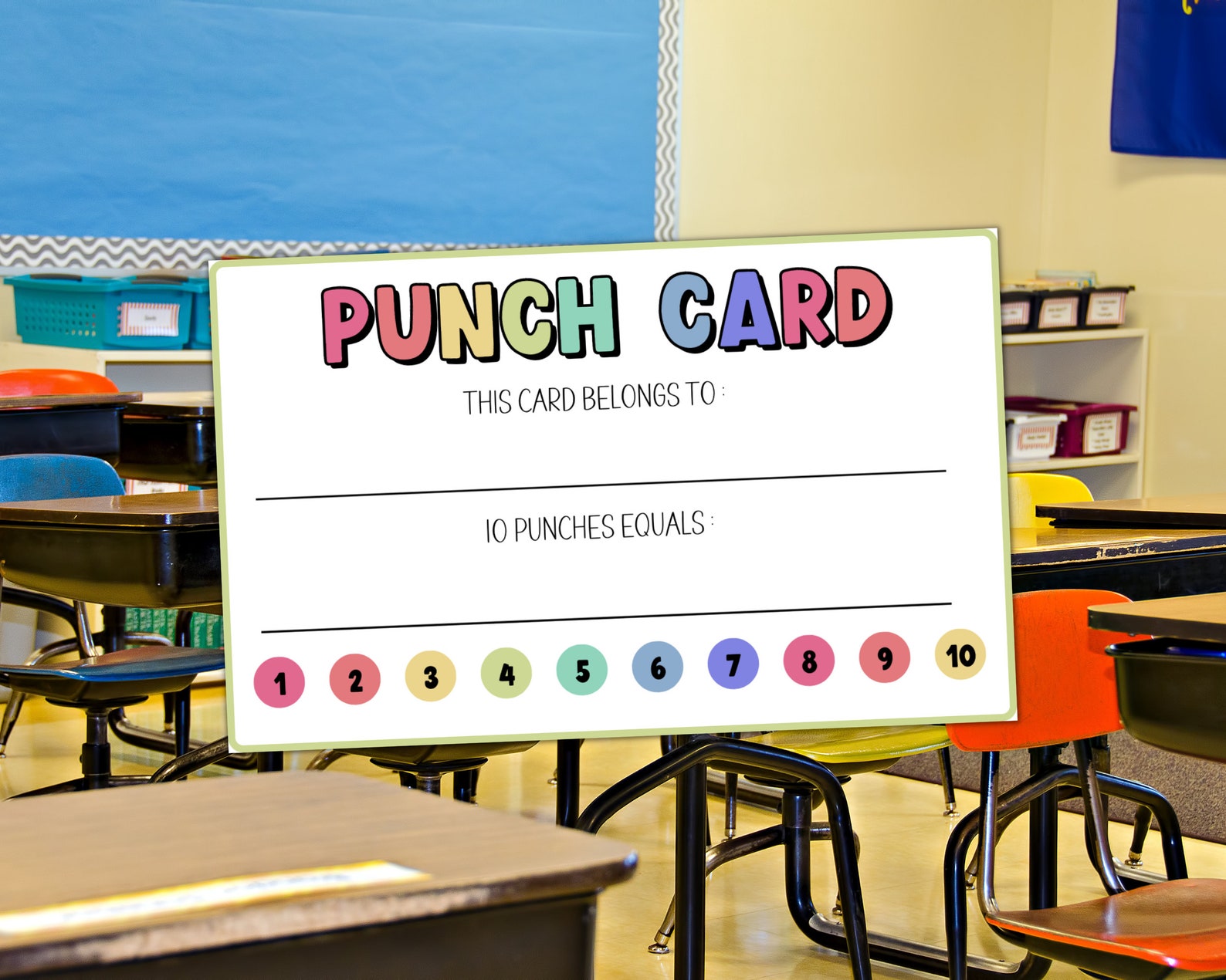 Classroom Reward Punch Cards Student Punch Cards Classroom - Etsy
