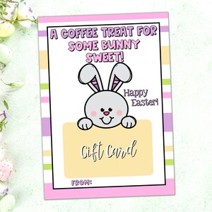 Coffee Easter Gift Card Holder Printable, Teacher Easter Gift, Easter ...