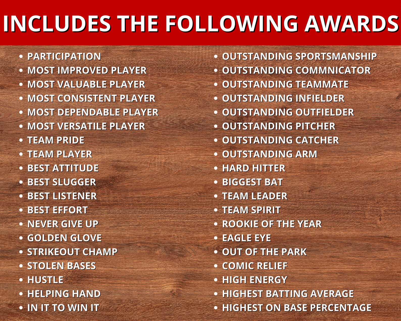 Baseball Award Certificates, End of Season Baseball Award Certificates ...