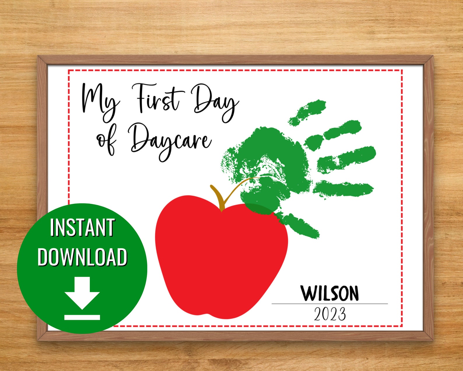 First Day of School Handprint Art, First Day Handprint Keepsake, First ...