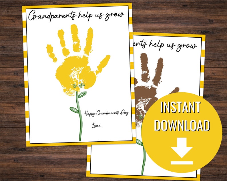 Grandparents Day Handprint Art, Grandparents Day Keepsake, Daycare ...