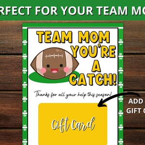 Football Team Mom Gift, Team Mom Thank You Gift, Football End of Season ...