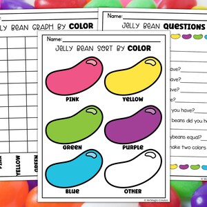 Easter Jelly Bean Math Graphing Activity - Etsy