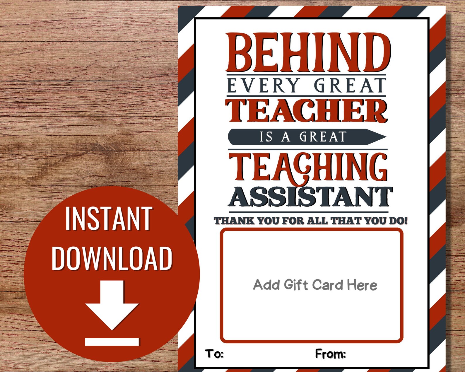 Paraprofessional Appreciation Week Gift Card Holder Printable - Etsy