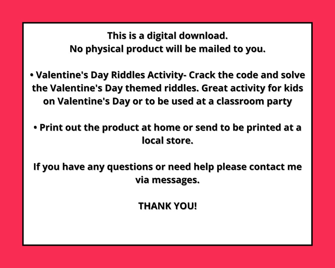 Valentine's Day Riddles Activity for Kids, Printable Valentine Party ...