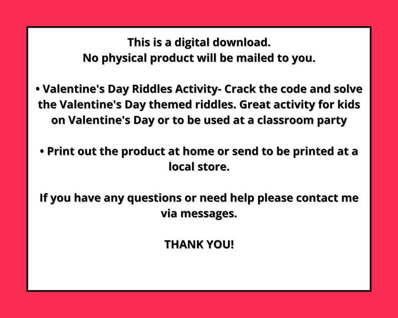 Valentine's Day Riddles Activity for Kids, Printable Valentine Party ...