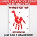 Valentine's Day Handprint Art, Dinosaur Valentine's Day Handprint ...