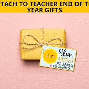 End of the Year Gift Tag for Students and Teachers Editable - Etsy