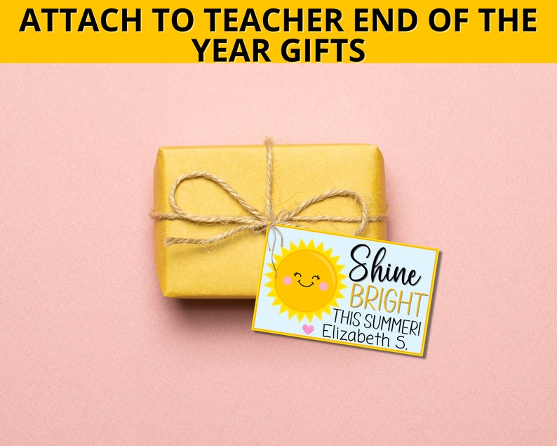 End of the Year Gift Tag for Students and Teachers Editable - Etsy