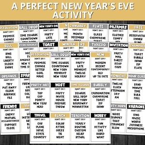 New Year's Eve Printable Party Game, Banned Babble A Forbidden Word ...