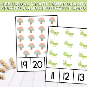 Spring Counting Clip Cards, Spring Math Centers, Preschool Math ...