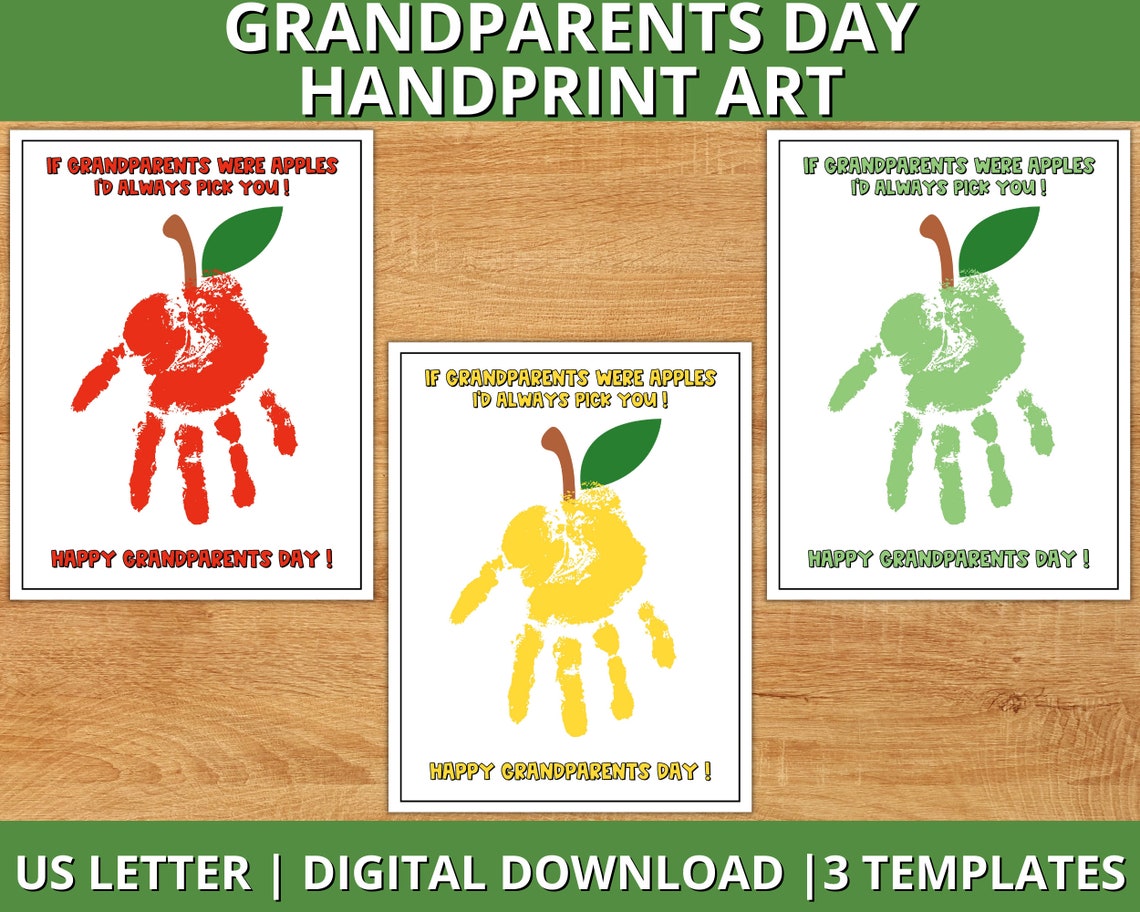 Grandparents Day Handprint Art Grandparents Day Keepsake - Etsy