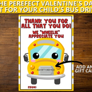 Bus Driver Appreciation Gift Card Holder, School Bus Thank You Card ...