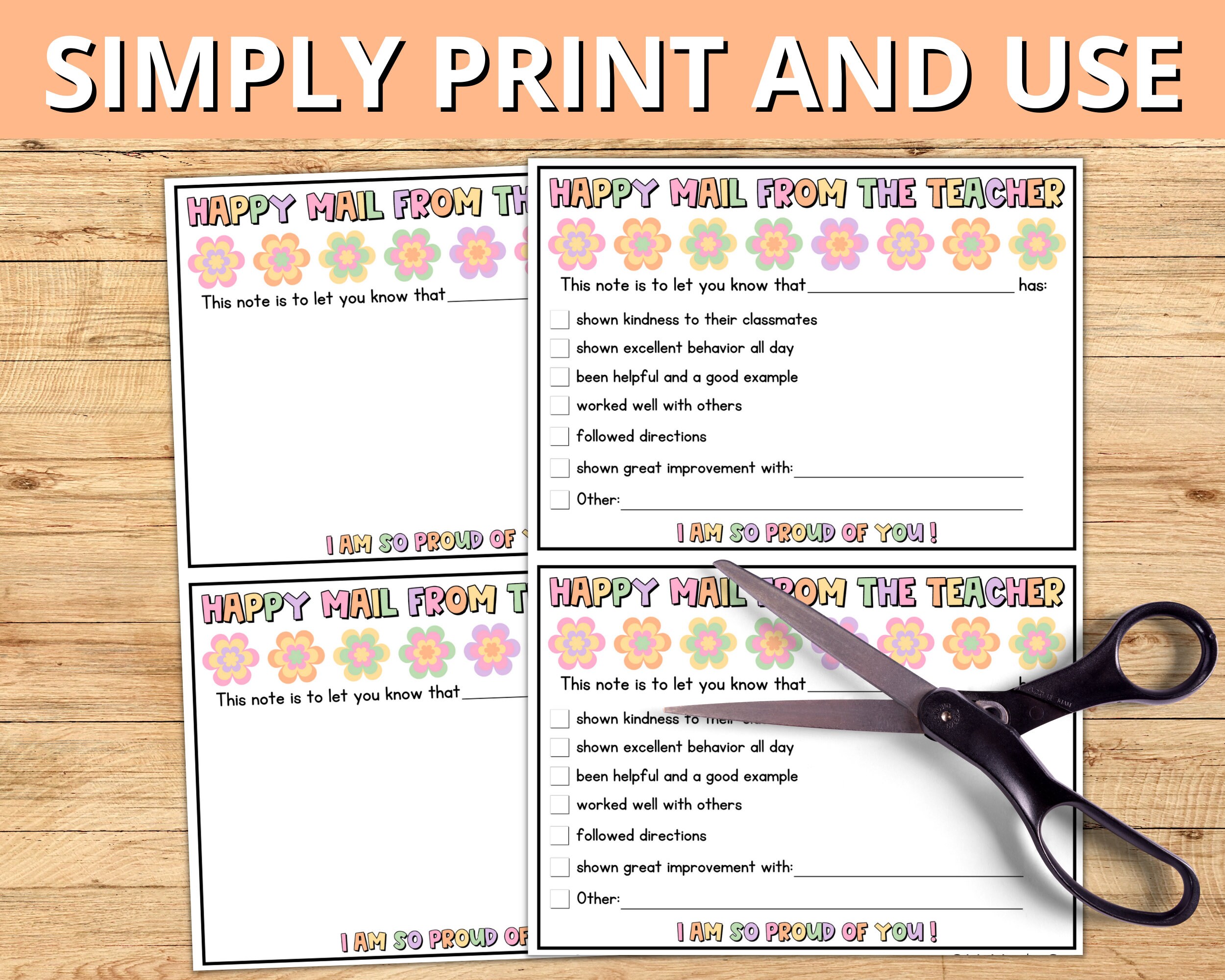 Happy Mail Teacher Communication Notes, Teacher Mail Cards, Note From ...