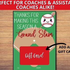 Baseball Coach Gift Card Holder Thank You Coach Gift - Etsy