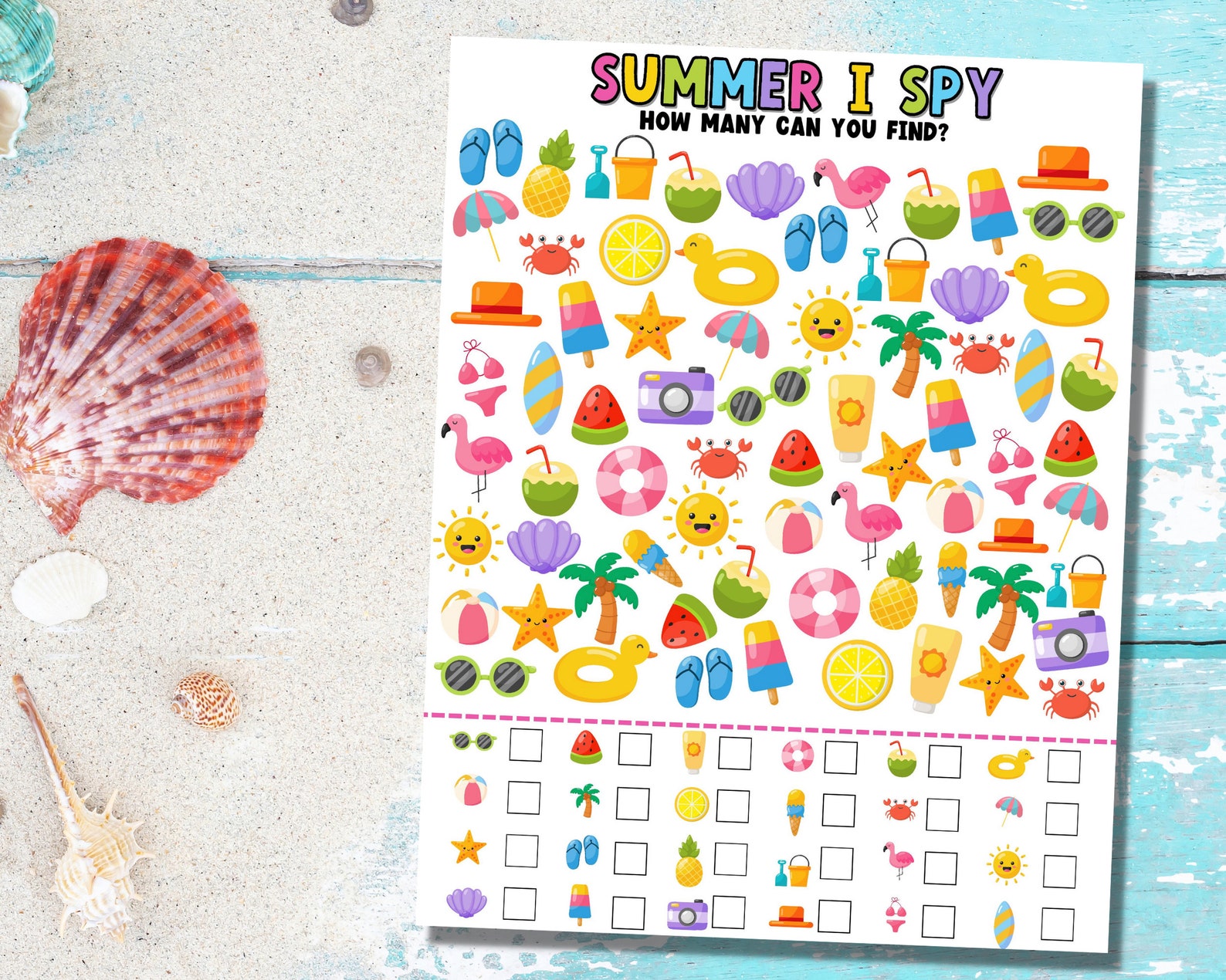 Summer I Spy Activity for Kids Kids Summer Printable Summer - Etsy