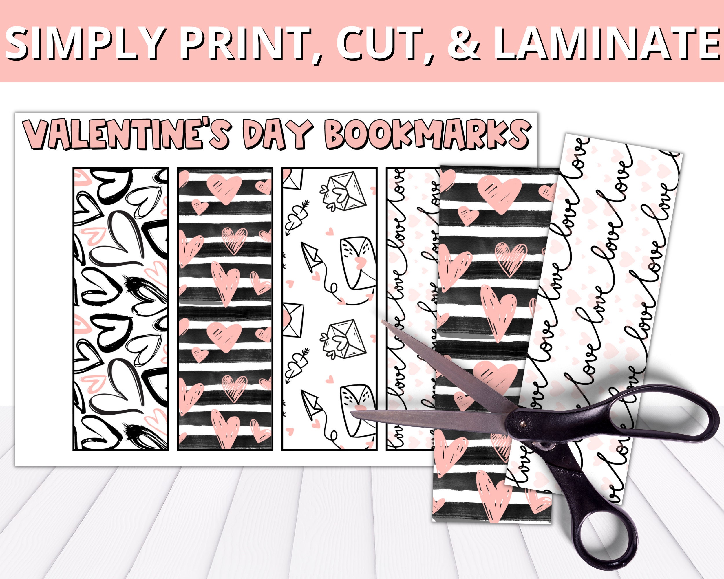 Valentine's Day Bookmarks Valentine's Day Gift for - Etsy