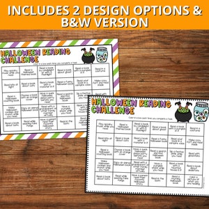 Halloween Reading Challenge for Kids, Printable Reading Challenge ...