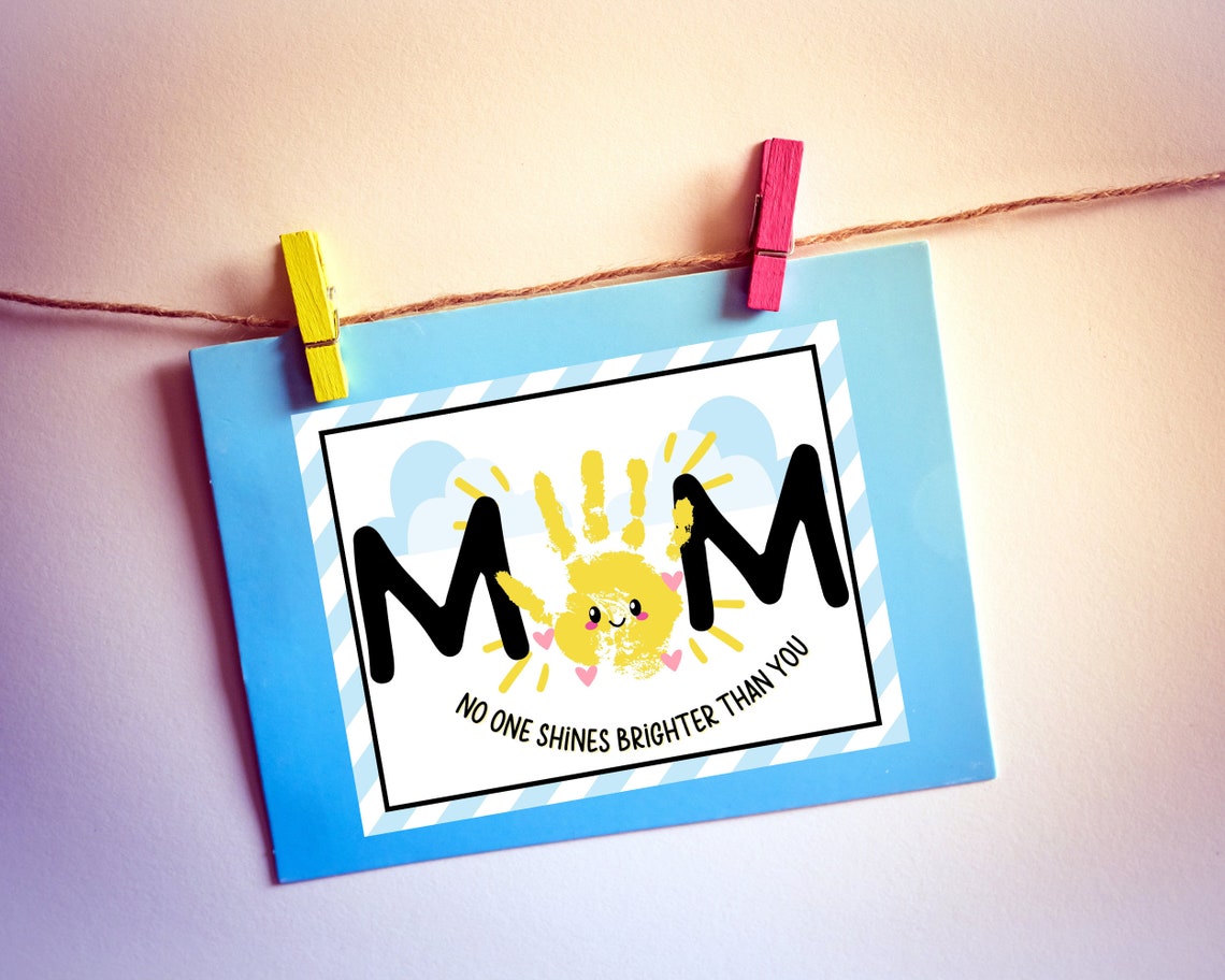 Mother's Day Handprint Art Keepsake Printable - Etsy