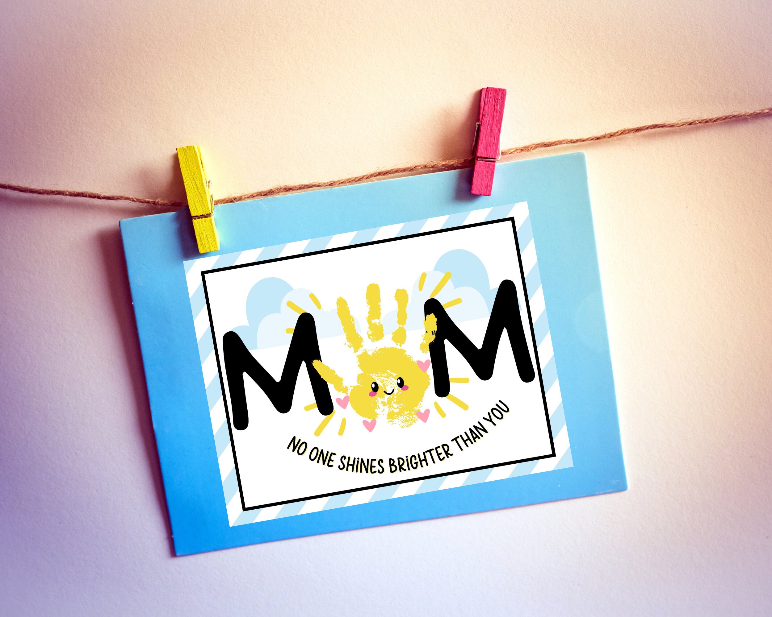 Mother's Day Handprint Art Keepsake Printable - Etsy