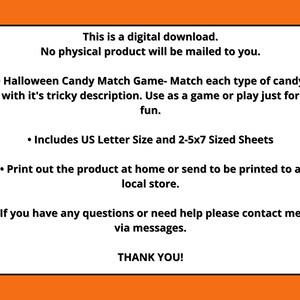 Halloween Candy Match Game Halloween Party Activity for Kids - Etsy