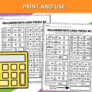 Halloween Math Logic Puzzle, Brain Teasers for Kids, Gifted and ...
