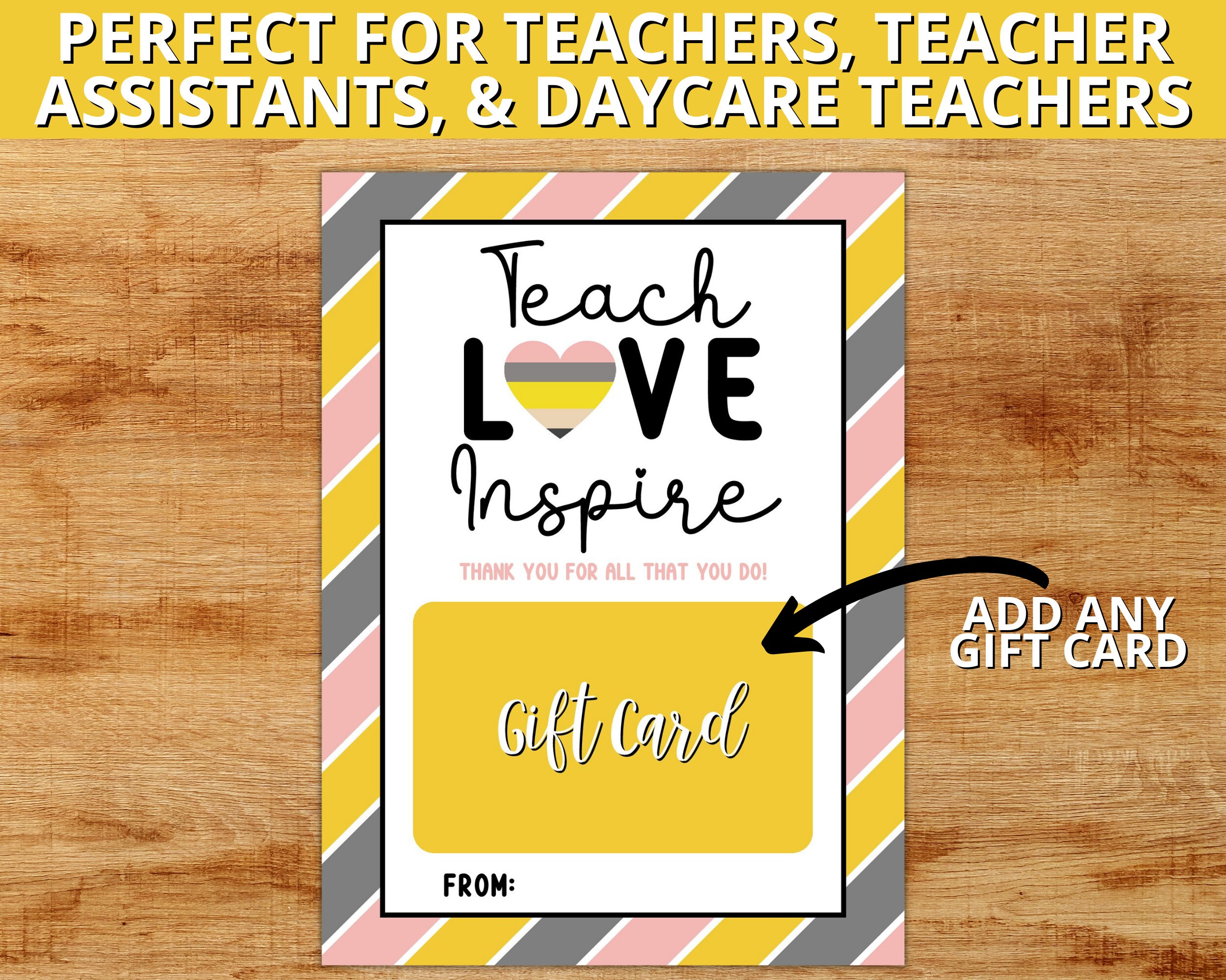 Teacher Appreciation Gift Card Holder, Teacher Assistant Appreciation ...