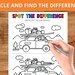 Spot the Difference Game for Kids, Kids Travel Games, Printable ...