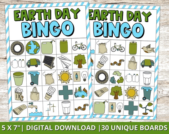 7 Earth Day Bingo Cards| Printable Earth Day Bingo| Earth Day Classroom ...