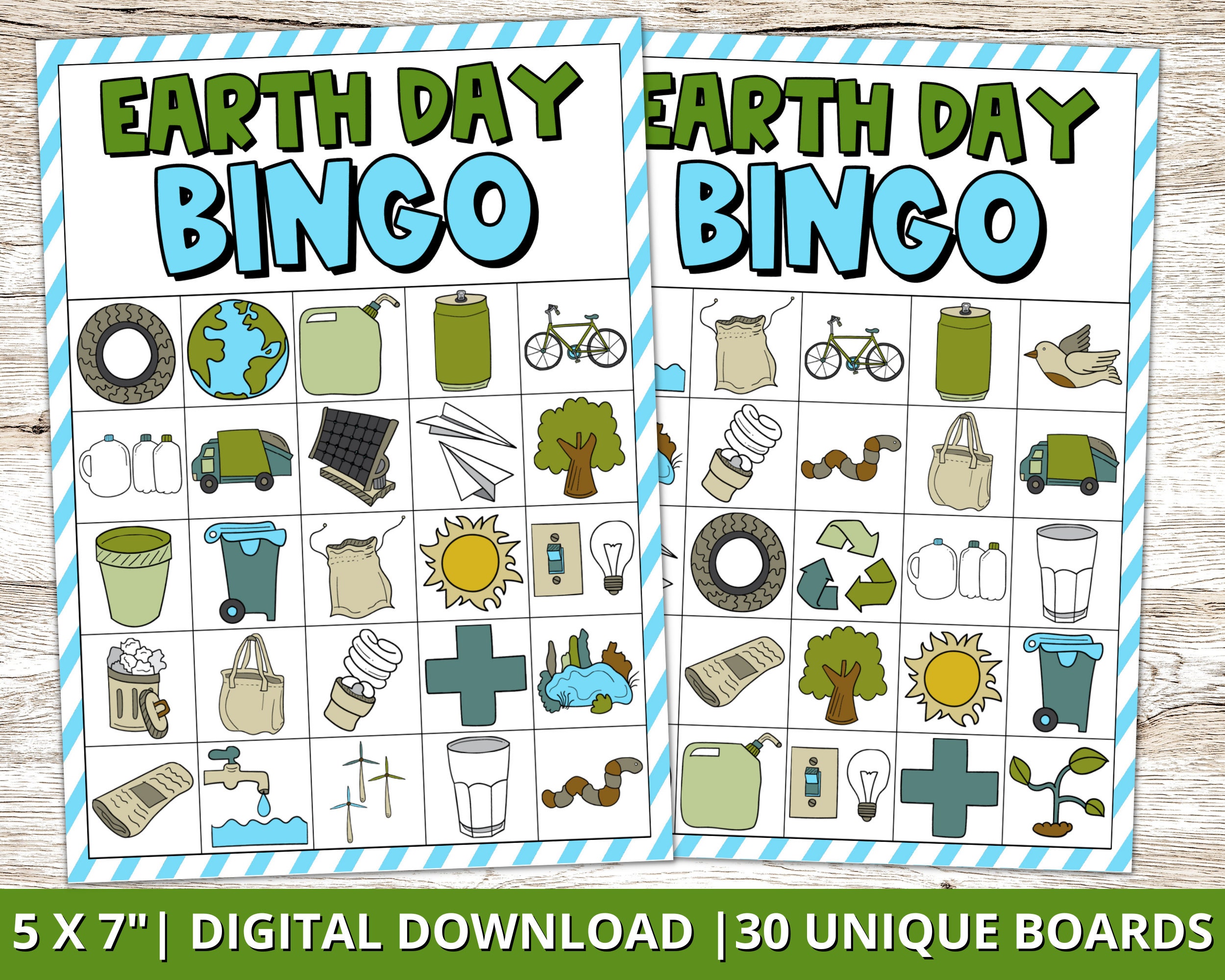 Earth Day Bingo, Earth Day Printable Activity for Kids - Etsy