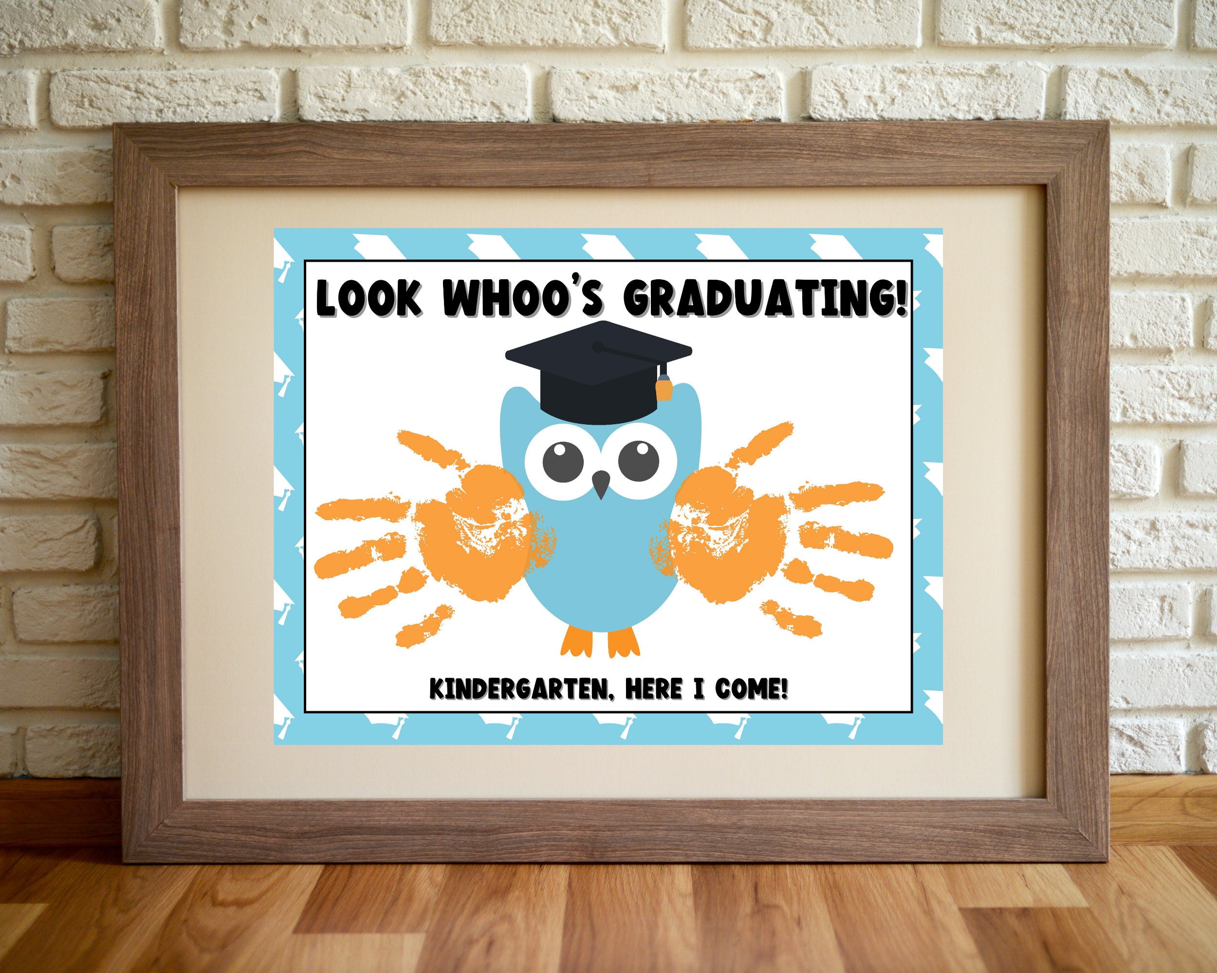 Preschool Graduation Keepsake Handprint Art Look Whoo's - Etsy