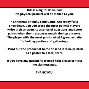 Christmas Friendly Feud Game, Holiday Friendly Feud, Christmas Trivia ...