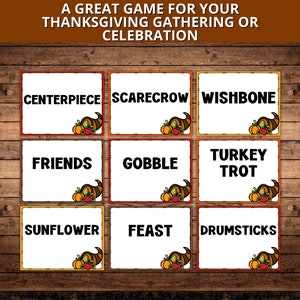 Thanksgiving Charades Printable Game, Thanksgiving Draw It Game ...