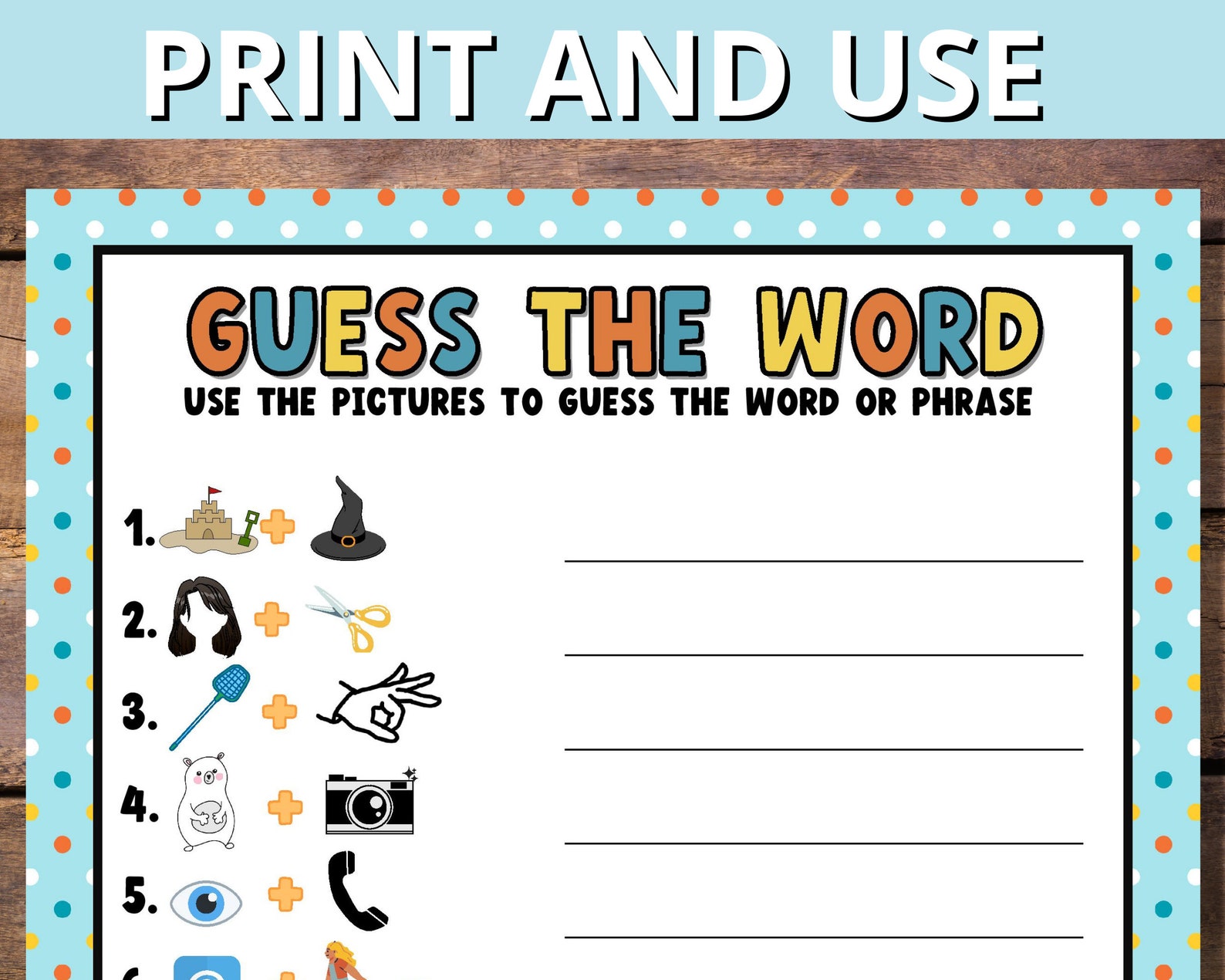 Guess the Word Game Rebus Puzzles and Brain Teasers Rainy - Etsy