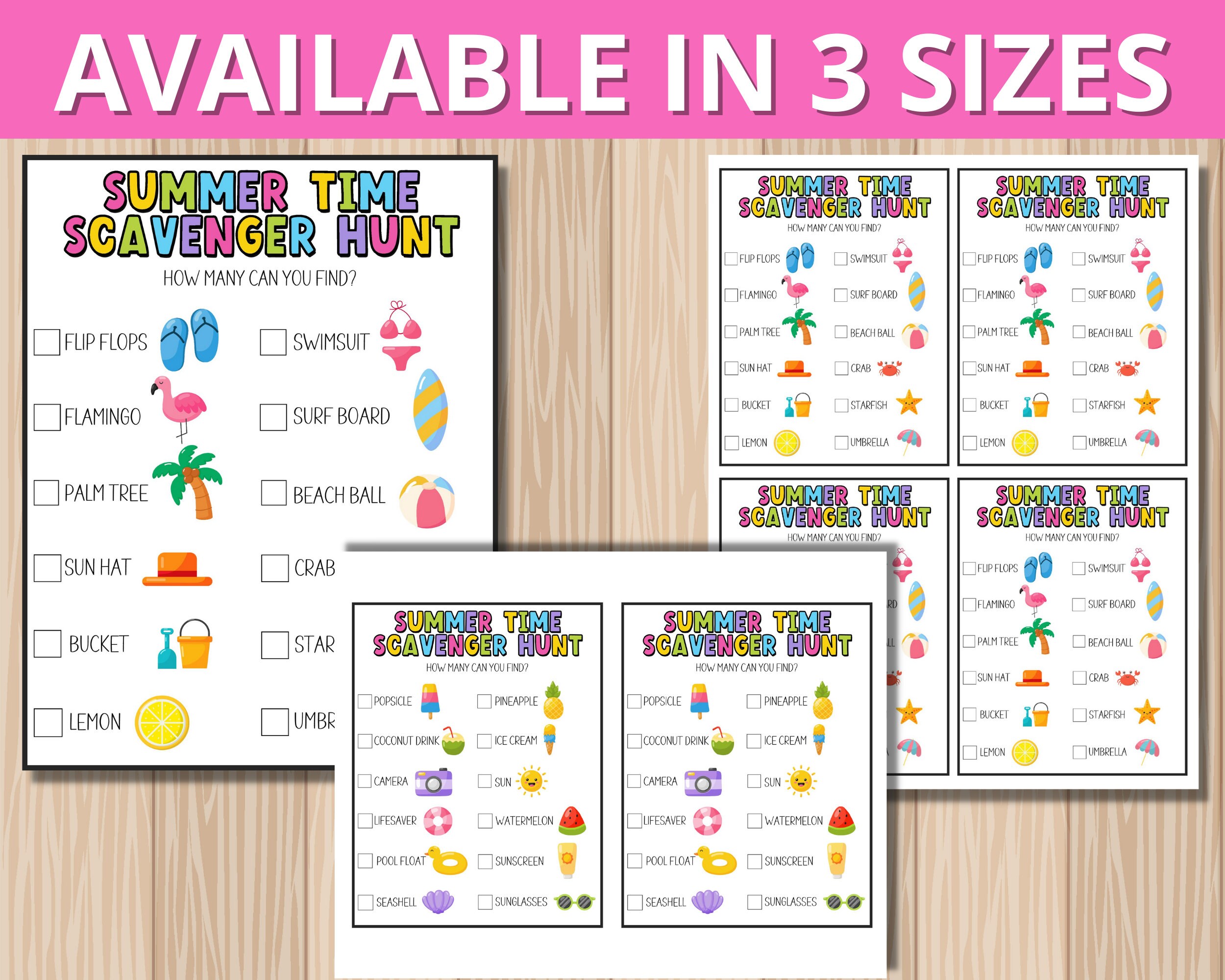 Summer Themed Indoor Scavenger Hunt Scavenger Hunt Printable - Etsy