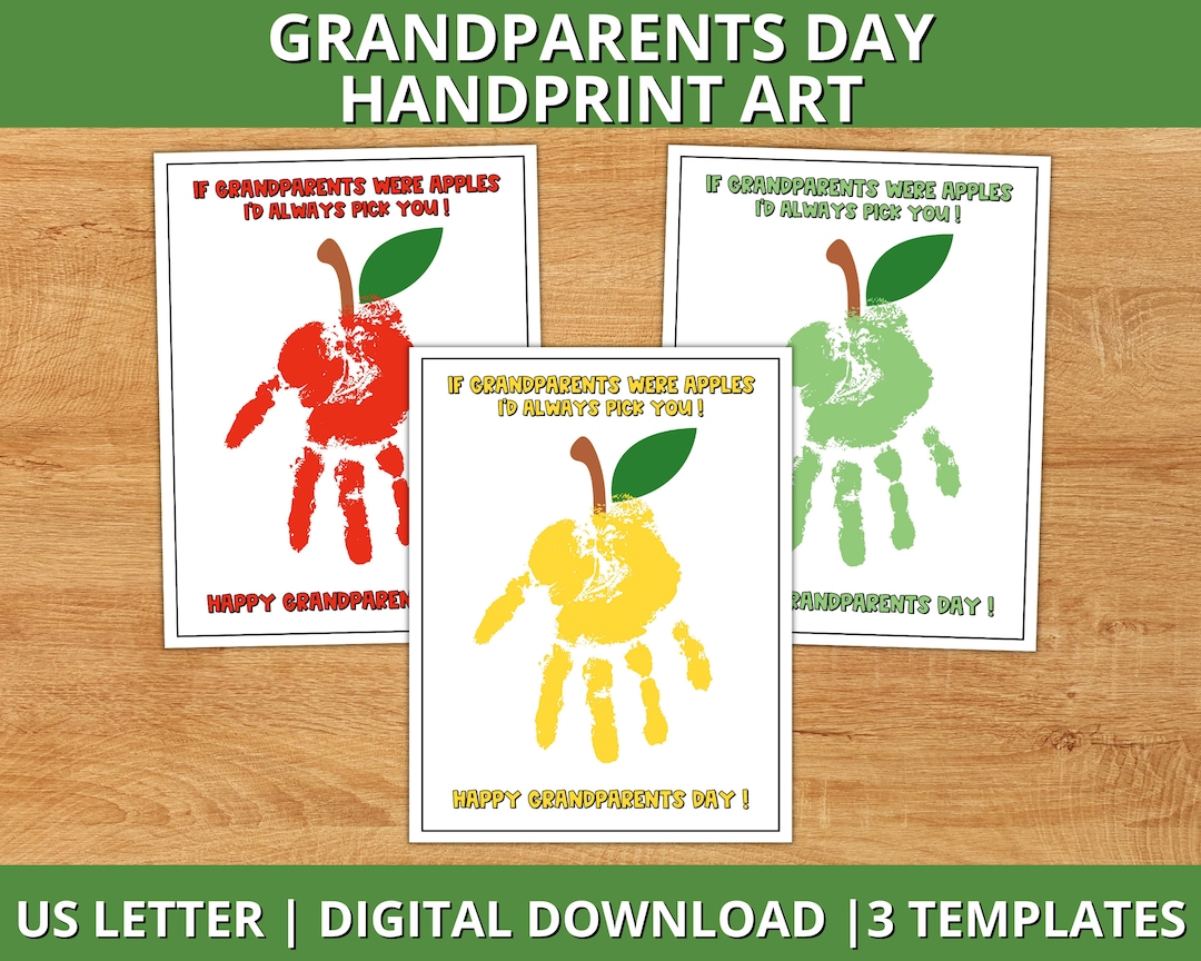 Grandparents Day Handprint Art, Grandparents Day Keepsake, Toddler ...