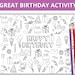 Birthday Doodles Coloring Page, Happy Birthday Coloring Sheet ...