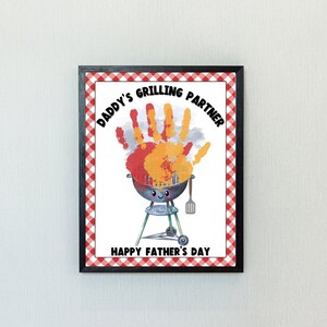 Father's Day Hand Print Art Keepsake, Printable Father's Day Card, DIY ...