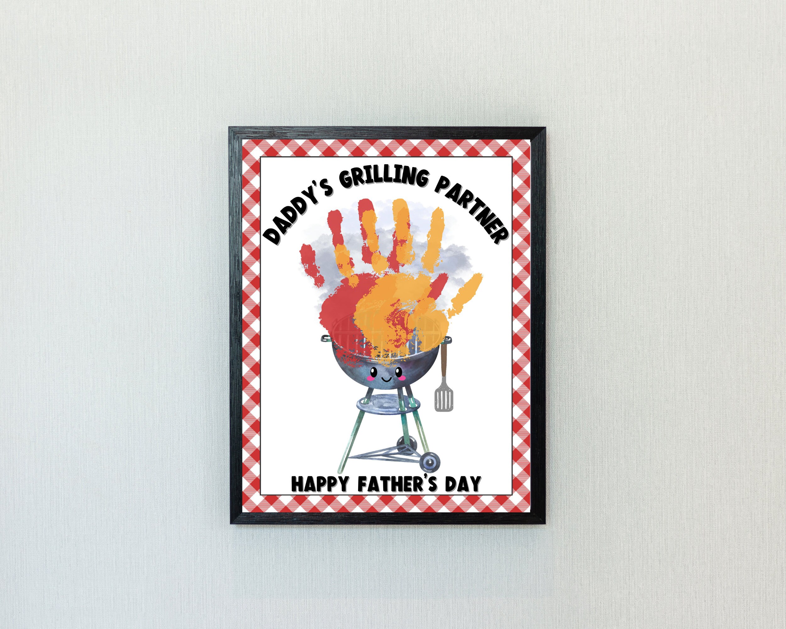Father's Day Hand Print Art Keepsake Printable | Etsy