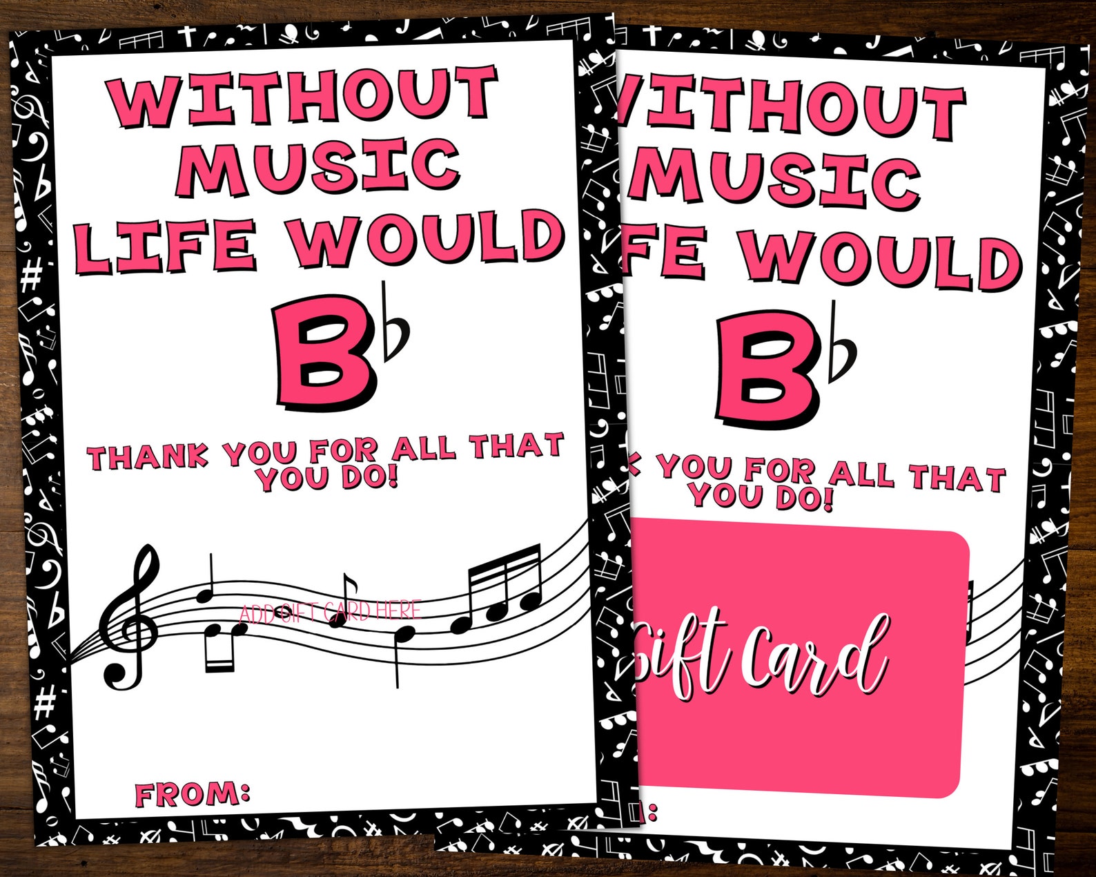Music Teacher Appreciation Gift Card Holder Music Teacher - Etsy