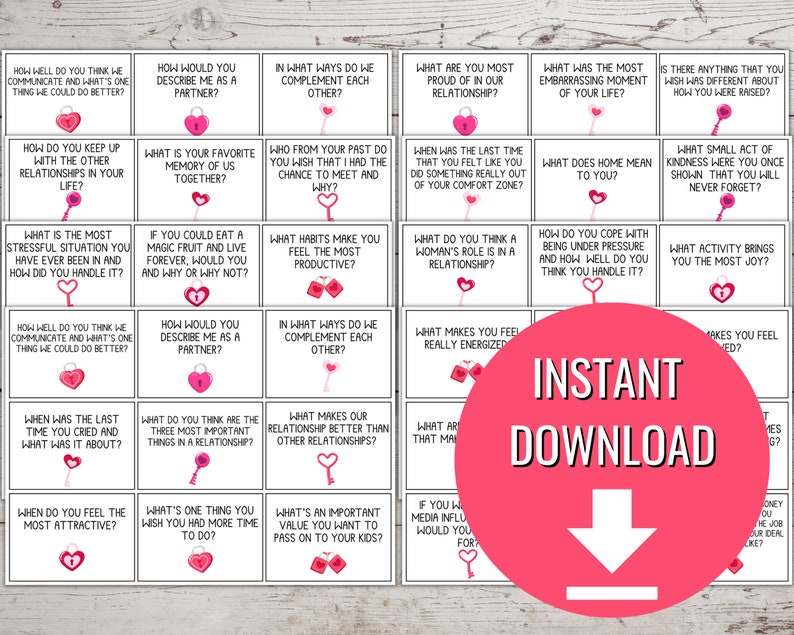 125 Conversation Cards for Couples, Relationship Questions, Couple ...