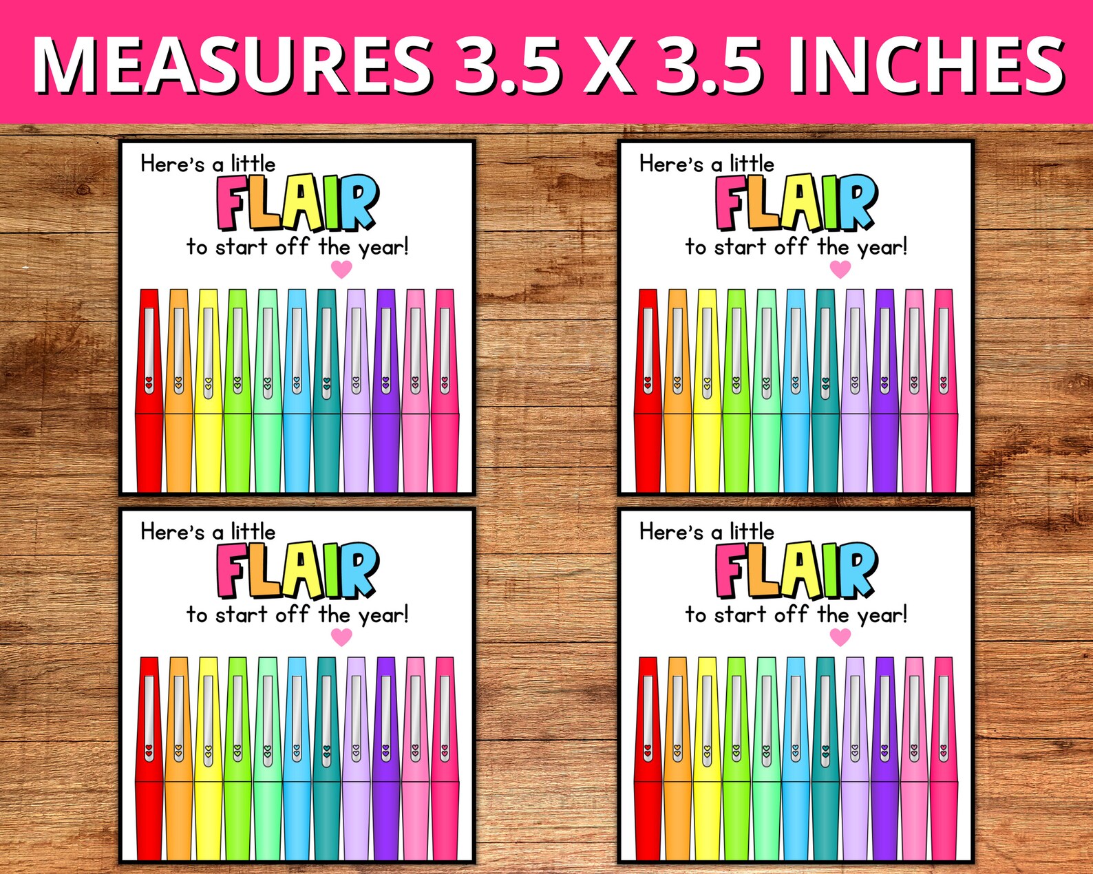 Back to School Teacher Gift Tag Flair Pen Gift Tag First Day - Etsy