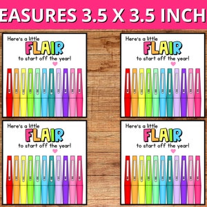 Back to School Teacher Gift Tag Flair Pen Gift Tag First Day - Etsy