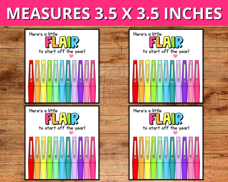 Back to School Teacher Gift Tag Flair Pen Gift Tag First Day - Etsy