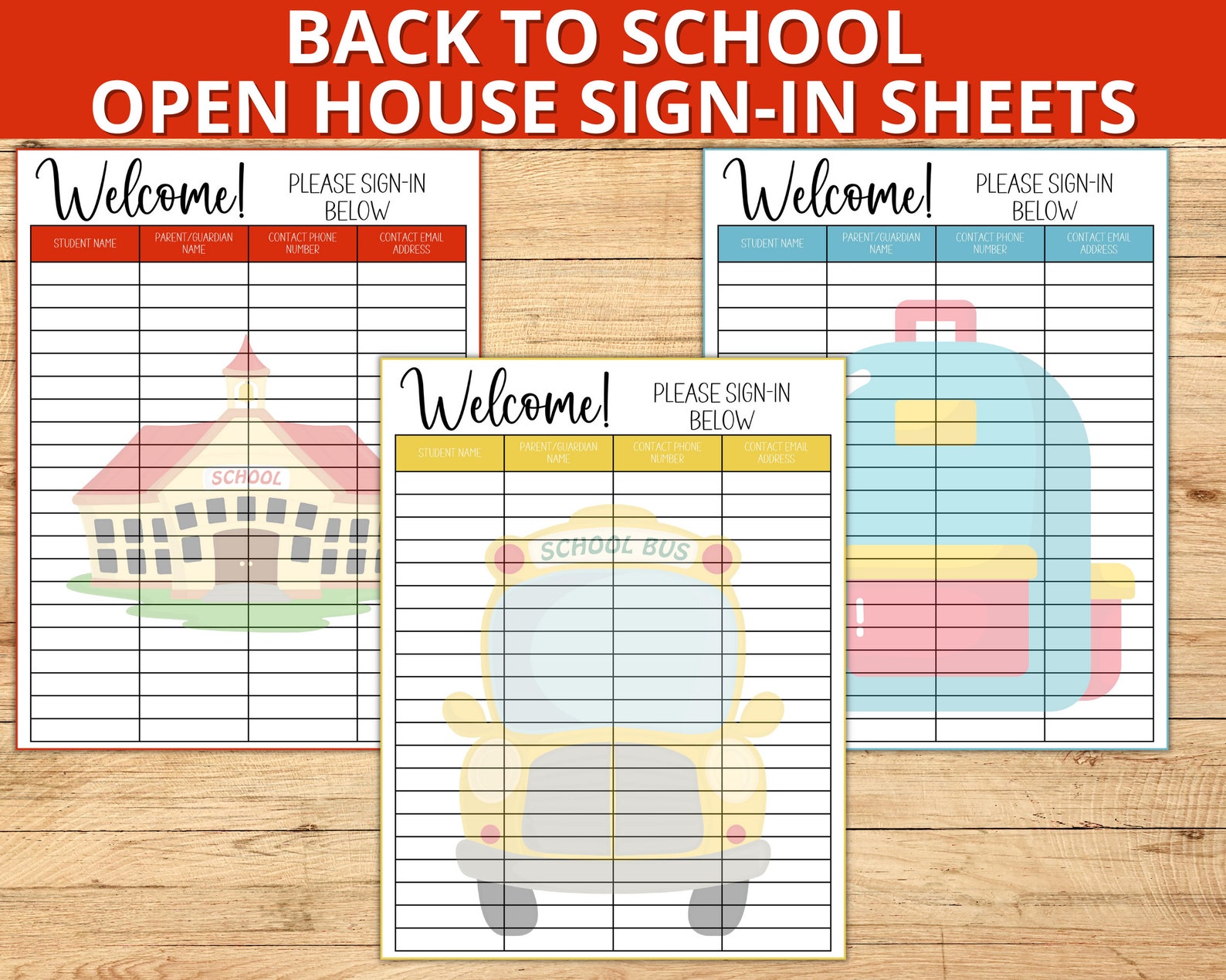 Back to School Open House Sign in Sheet Classroom Sign in - Etsy