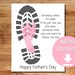 Father's Day Footprint Art Keepsake Gift for Dad From - Etsy