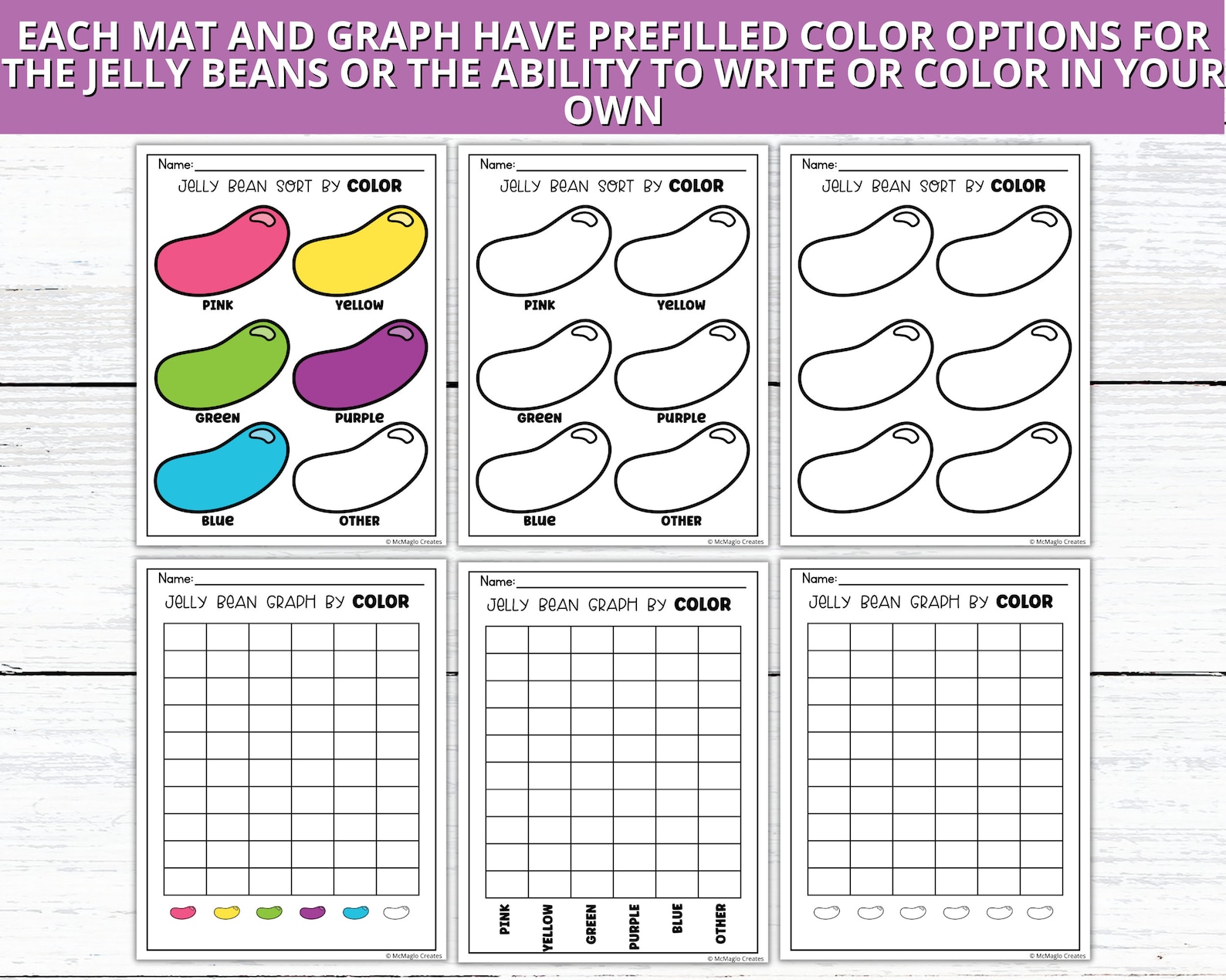 Easter Jelly Bean Math Graphing Activity - Etsy