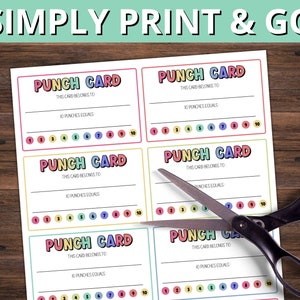 Classroom Reward Punch Cards, Student Punch Cards, Classroom Management ...