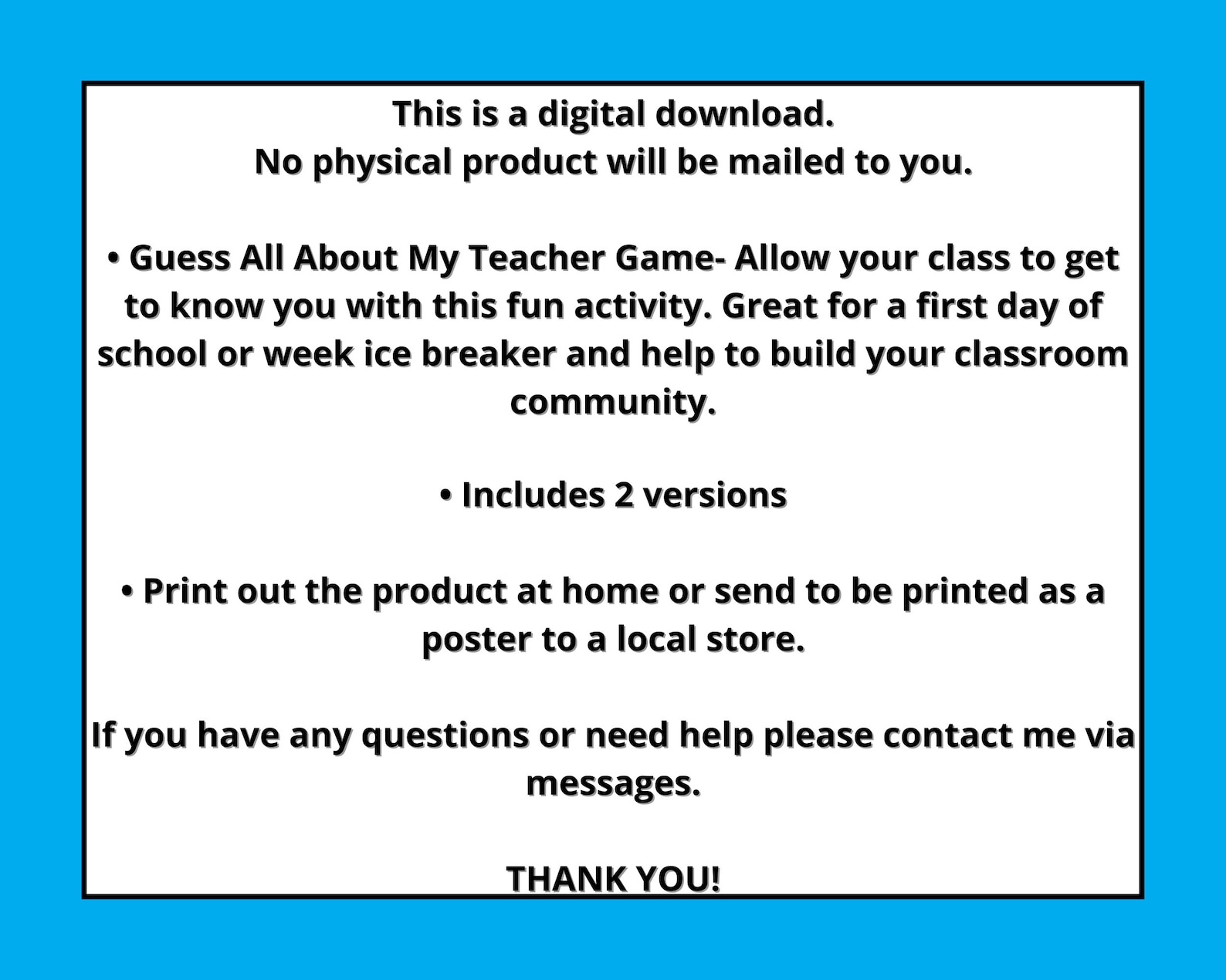Guess All About My Teacher Game, Printable Back to School Icebreaker ...